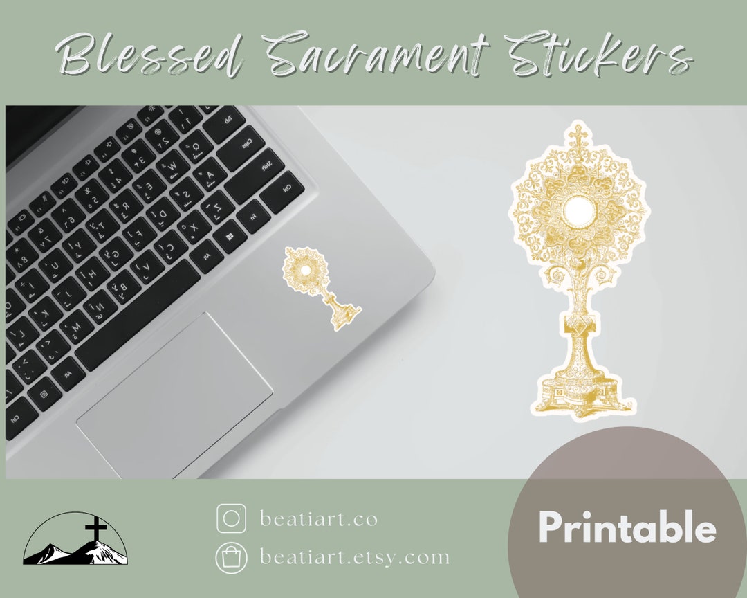 Catholic Sticker. Blessed Sacrament printable - Etsy