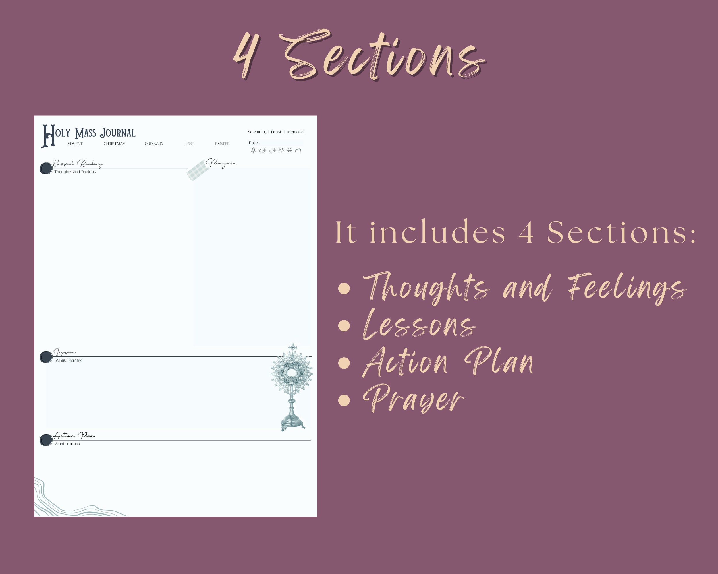 Holy Mass Journal (printable) - Etsy