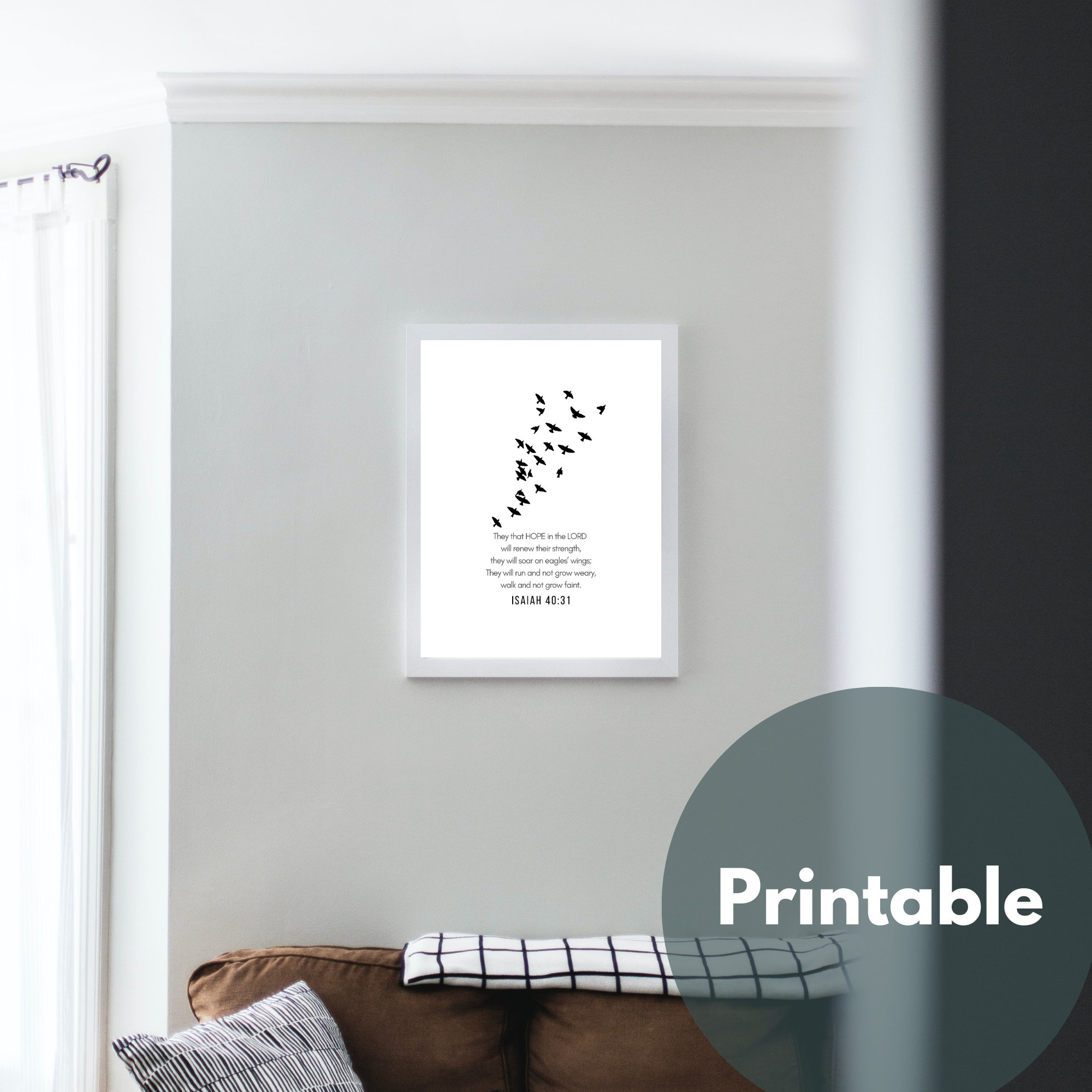 Catholic Wall Art. Bible Verse. Hope. Minimalist - Etsy