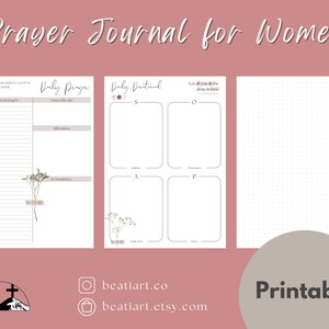 Printable Prayer Journal for Women (catholic) - Etsy