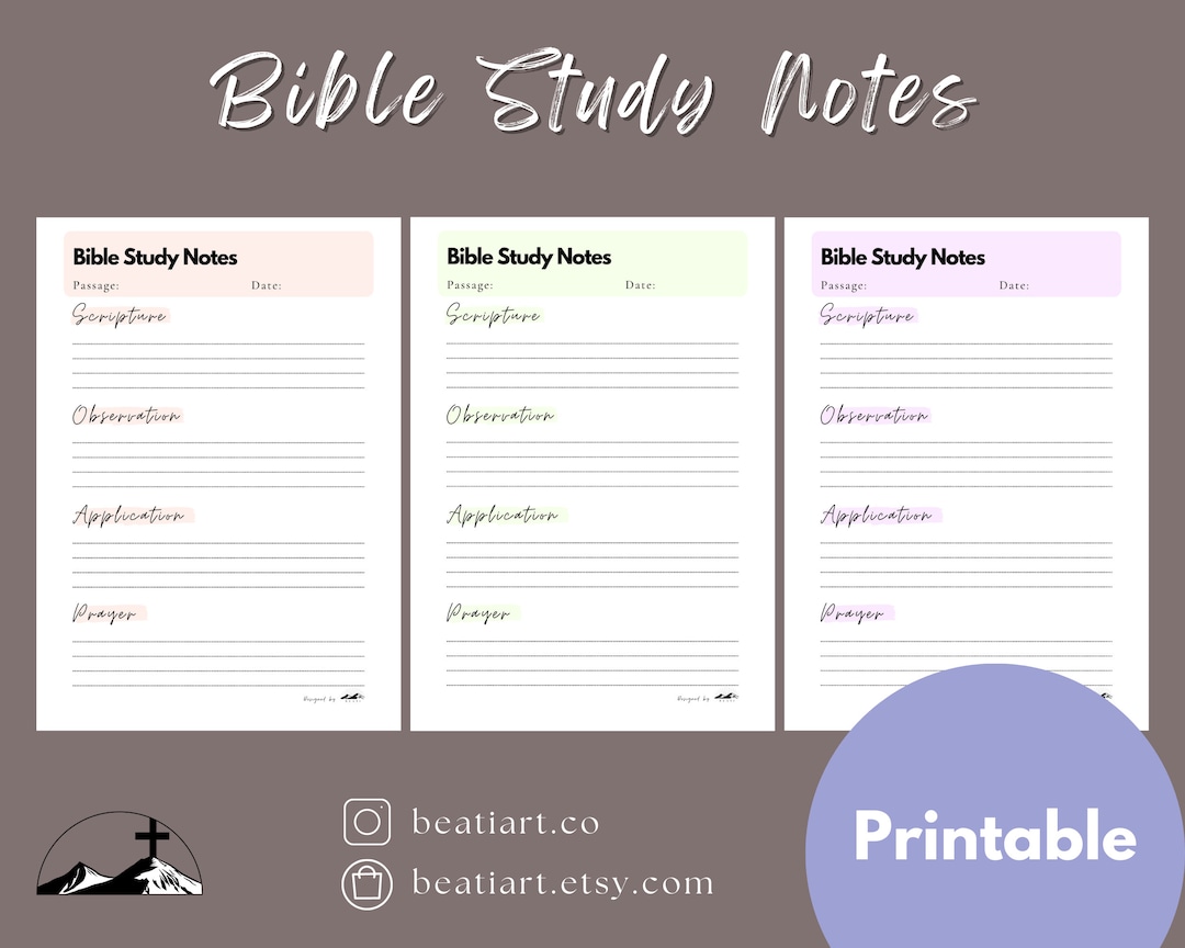 Catholic Bible Study Notes (printable) - Etsy