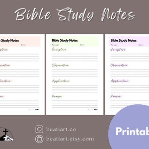Catholic Bible Study Notes (printable) - Etsy