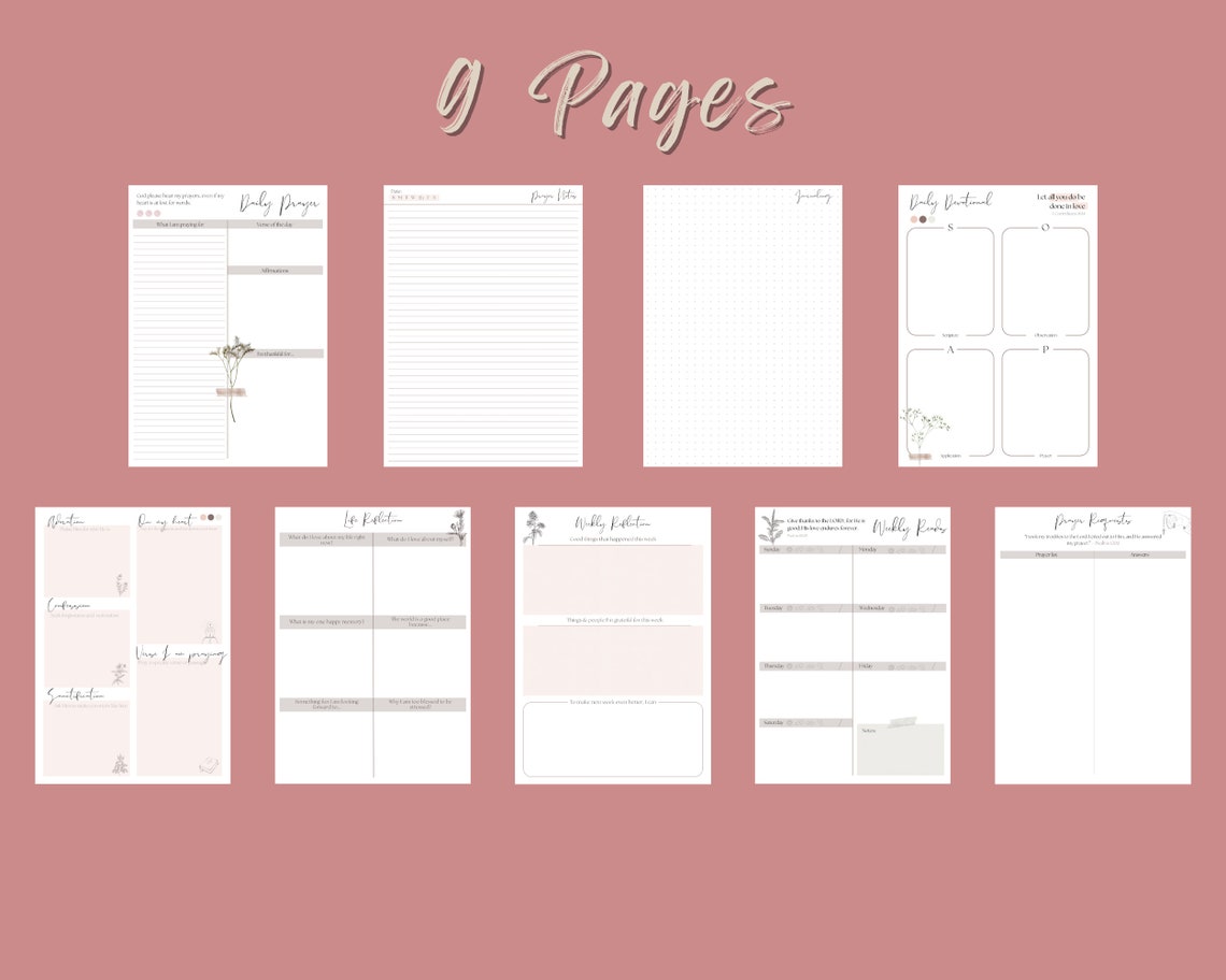 Printable Prayer Journal for Women (catholic) - Etsy