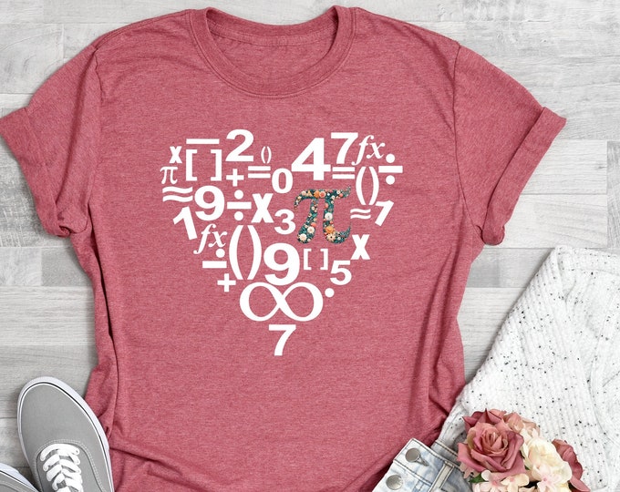 Colorful Happy Pi Day Math Symbols T-shirt, Unisex Pi Day Tee, Math ...