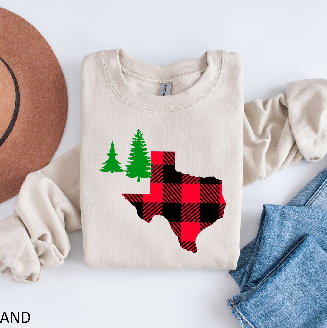 Christmas Texas Map Sweatshirt, Texas State Sweatshirt, Christmas ...