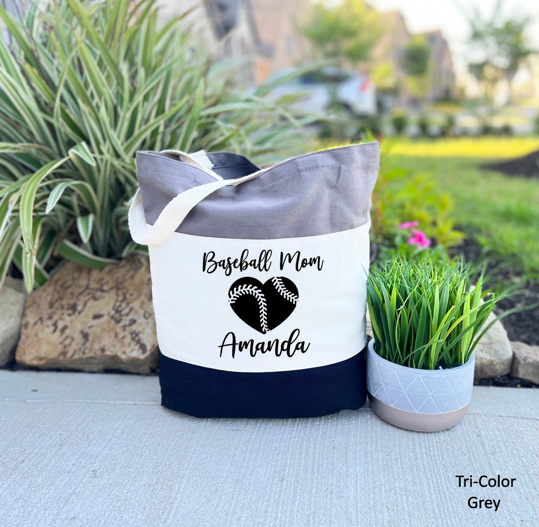 Personalized Baseball Tote Bag, Baseball Mom Tote Bag, Sports Mom Bag ...
