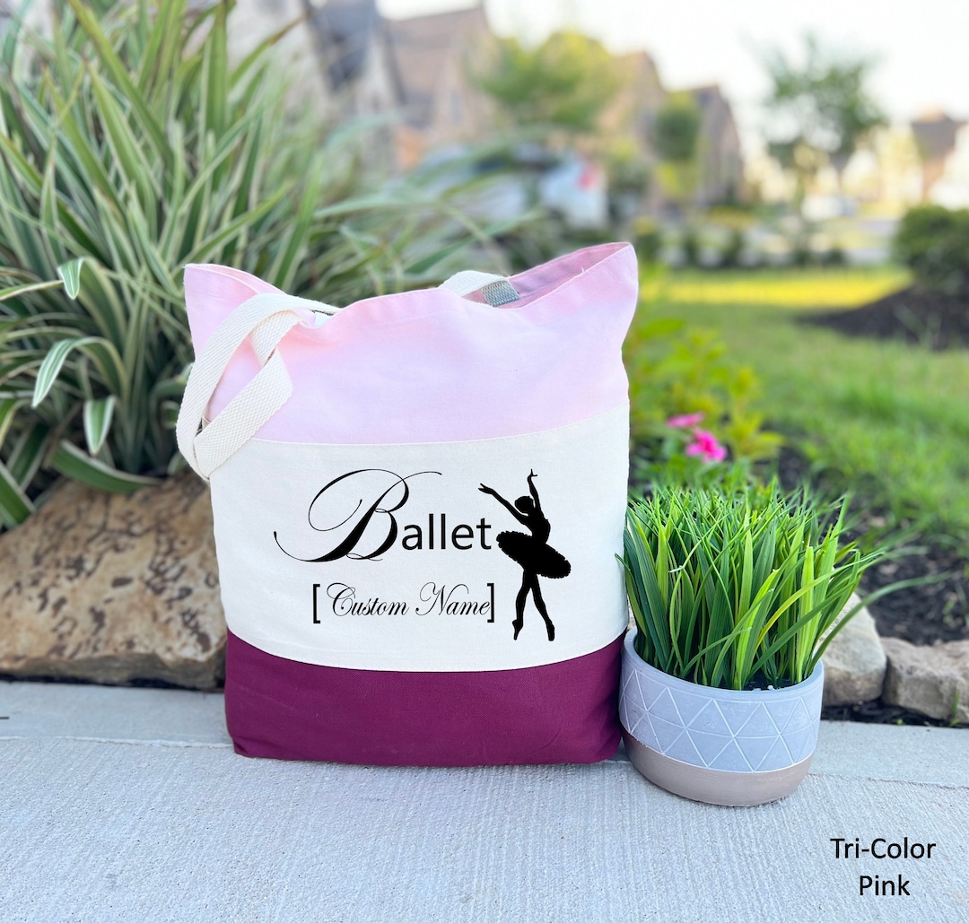 Personalized Ballet Tote Bag, Ballet Tote Bag for Girl, Ballerina ...
