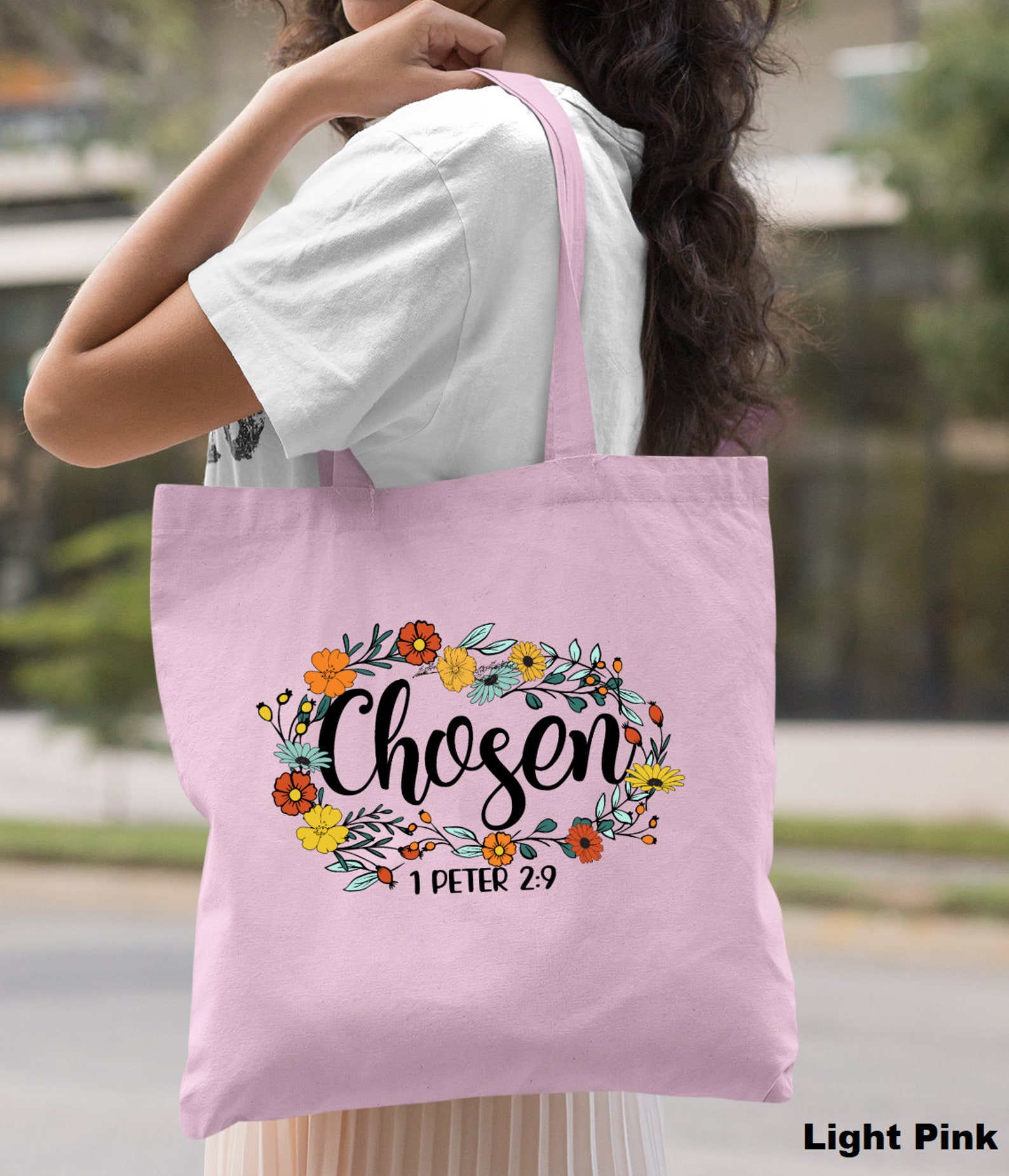 Bible Verse Chosen Tote Bag, Chosen 1 Peter 2:9 Bag, Christian Faith ...