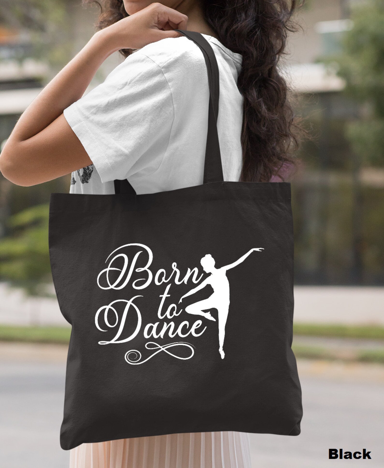 Born to Dance Tote Bag, Dancer Bag, Ballerina Bag, Ballet Bag, Dancer ...