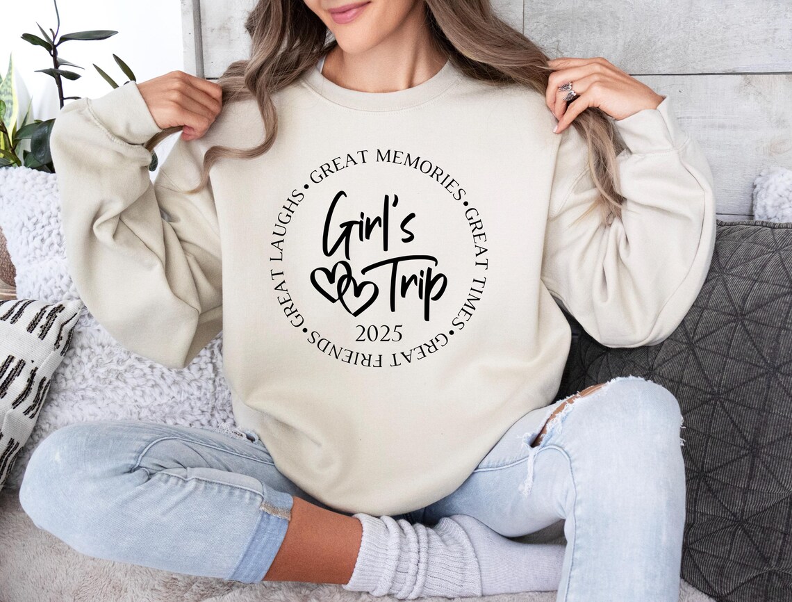 Personalized Girls Trip Sweatshirt, Girls Getaway Sweater, Girls ...