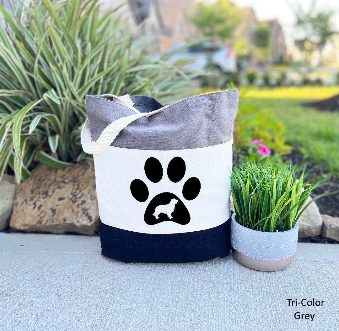 Golden Retriever Tote Bag, Paw Print Bag, Dog Lover Gifts, Dog Mom Gift ...