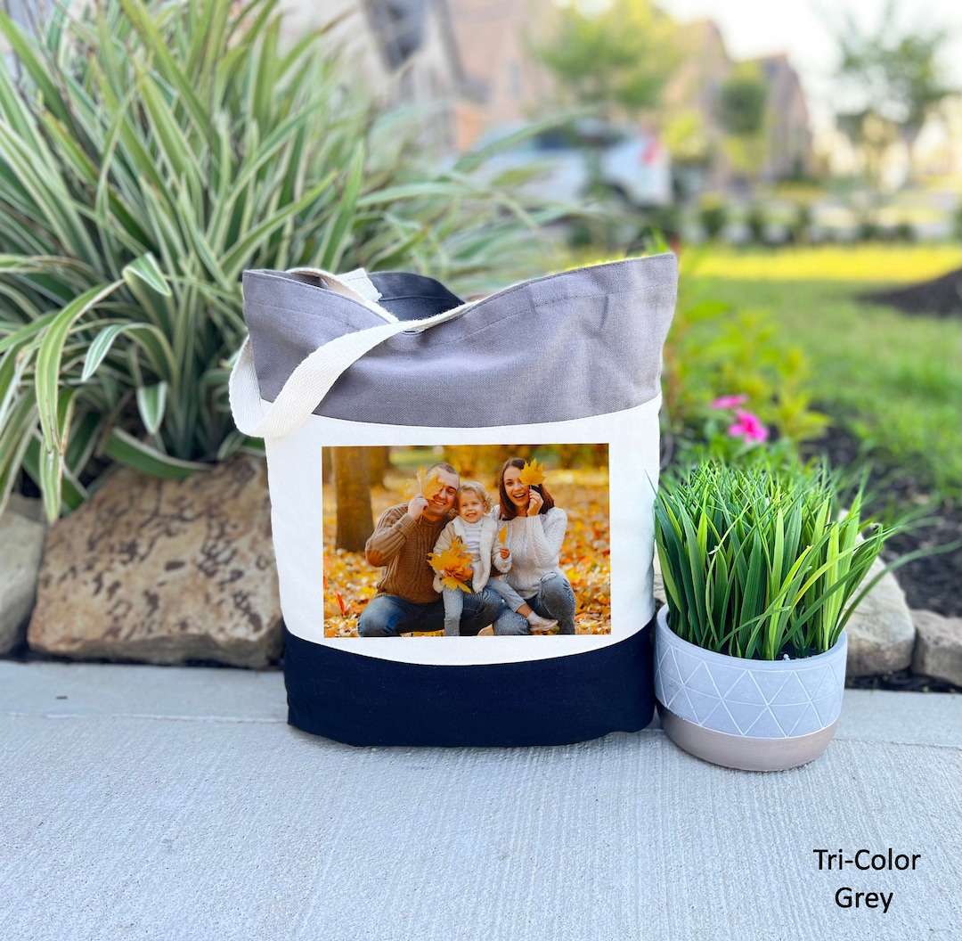 Custom Picture Tote Bag, Photo Tote Bag, Tote Bag With Picture, Image ...