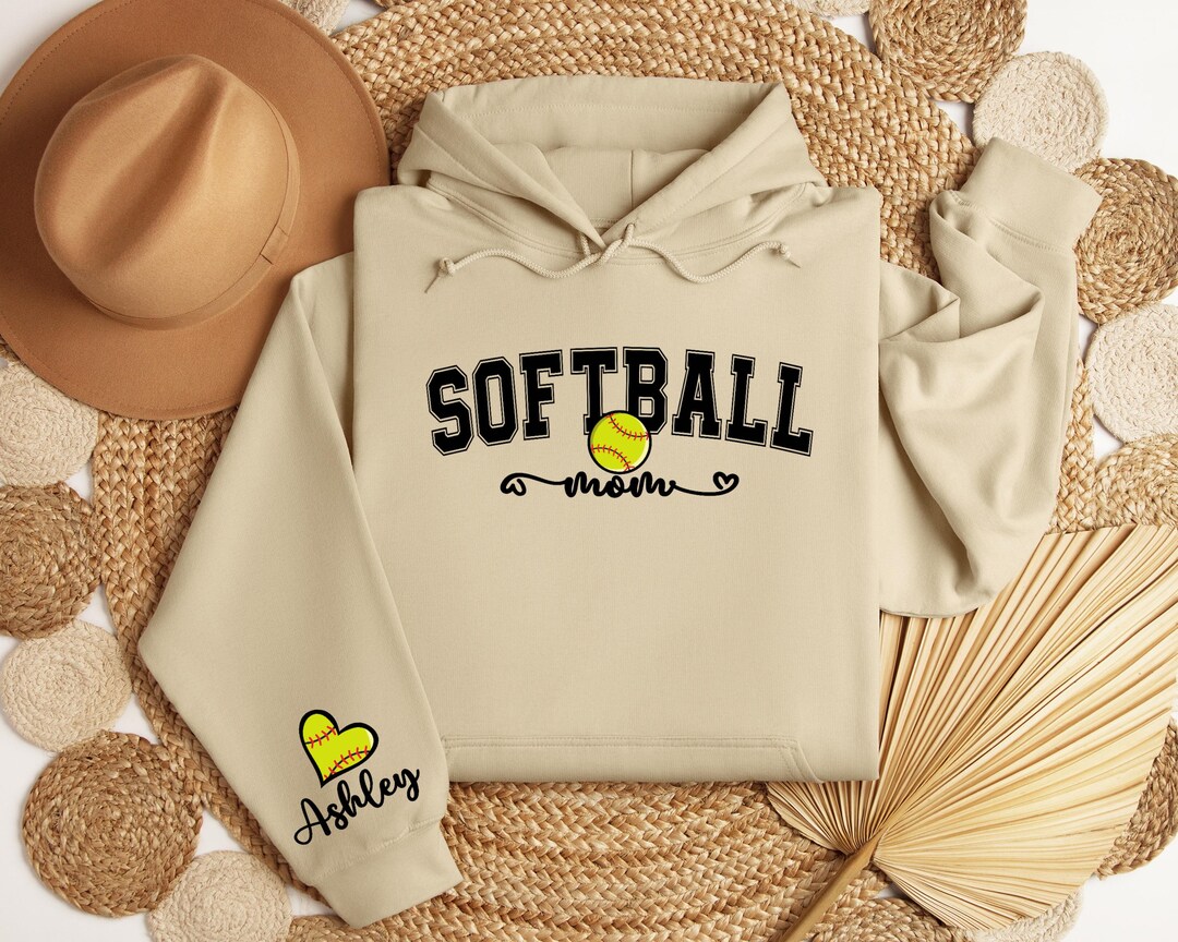 Custom Softball Mom Sweatshirt, Personalized Mom Sweater, Game Day ...