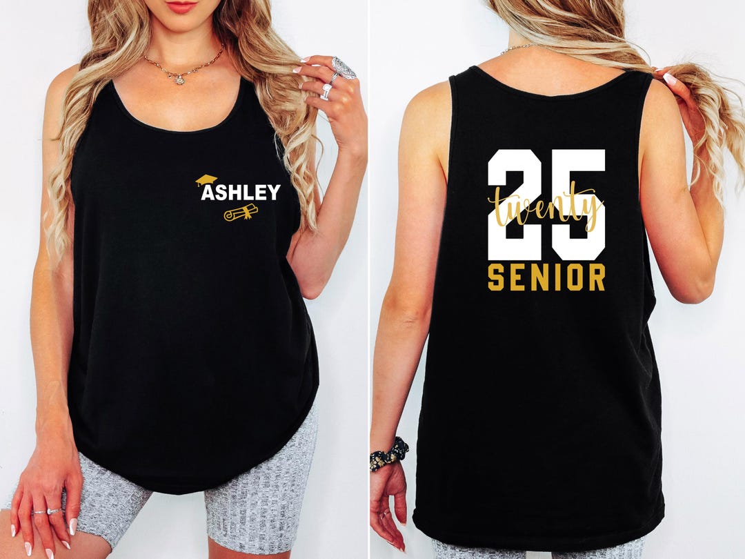 Custom Senior 2025 Tank Top, Graduation 2025 Shirt, Senior Gift ...