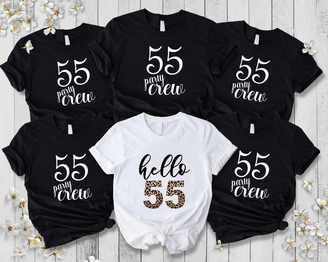 55th Birthday Shirt for Women, 55th Birthday Tee, Gift 55 Years Shirt ...
