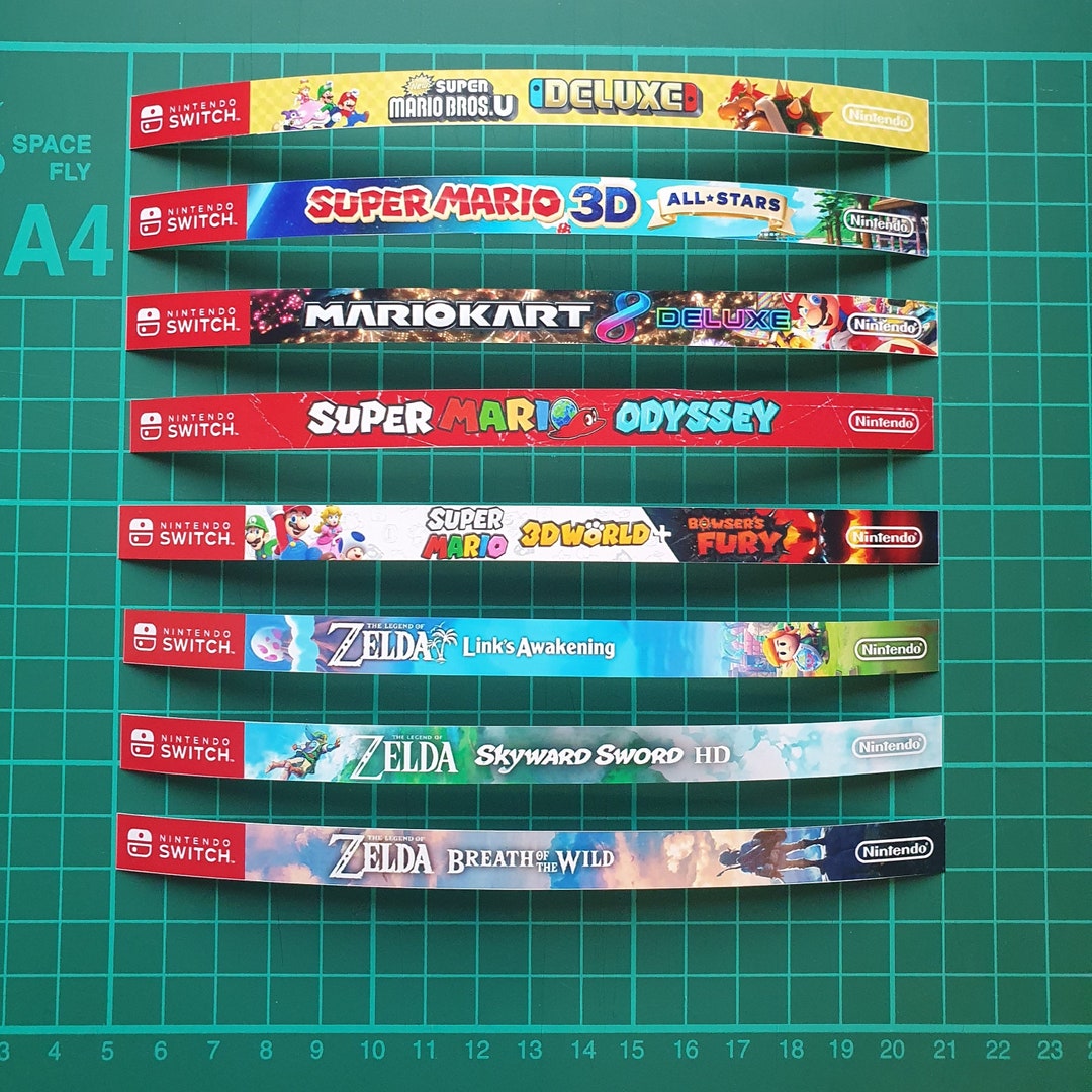 Mario & Zelda Spine Cover Set for Nintendo Switch - Etsy
