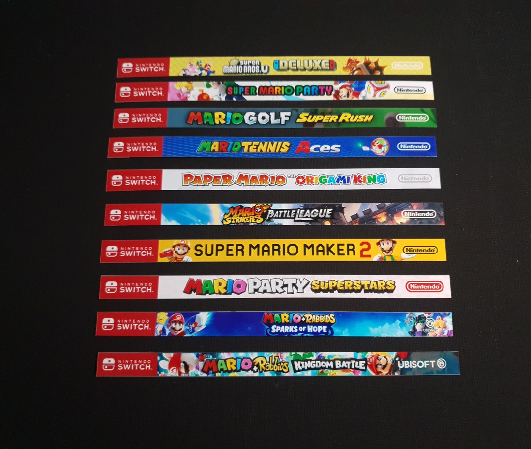 Top 10 Mario Spin-off Spine Set for Nintendo Switch - Etsy UK