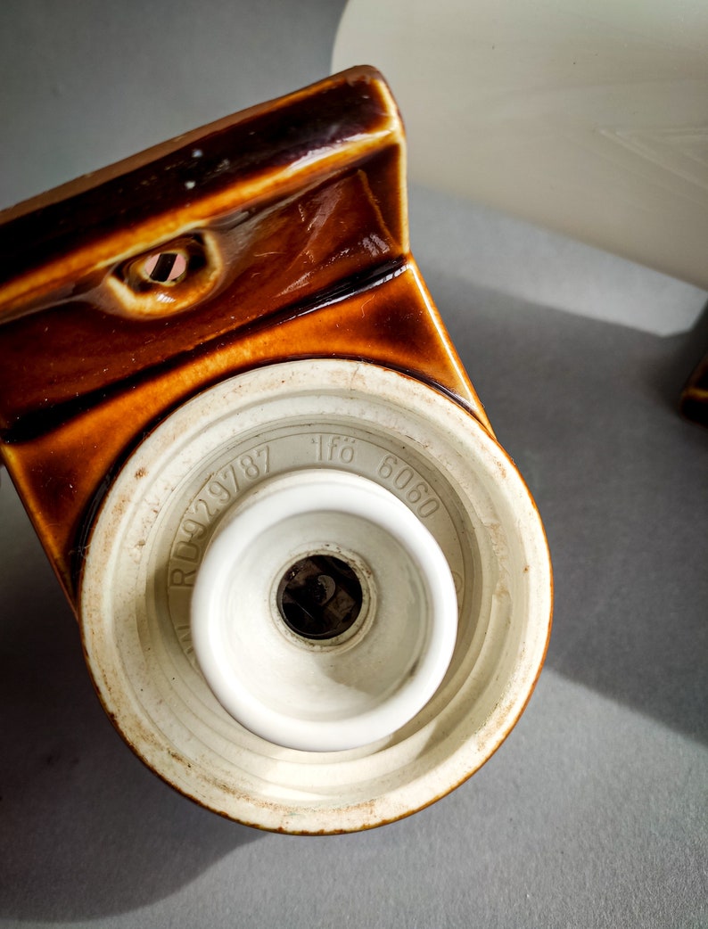 Vintage Ifö Sweden Brown and White Wall Lamp, Bathroom Light, Sigvard ...