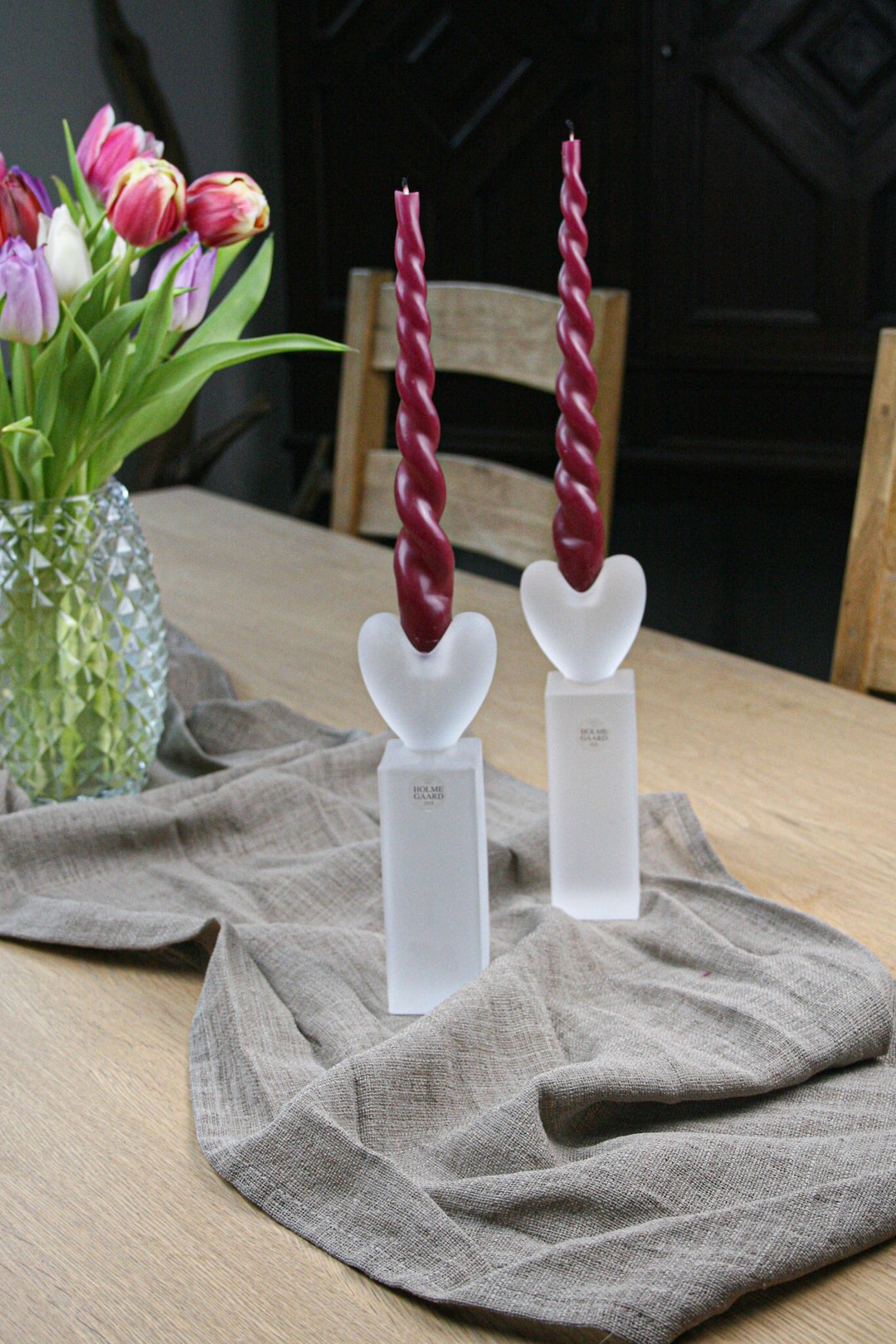 Vintage Candlesticks, Holmegaard Denmark, Candlesticks, Design by Anja ...