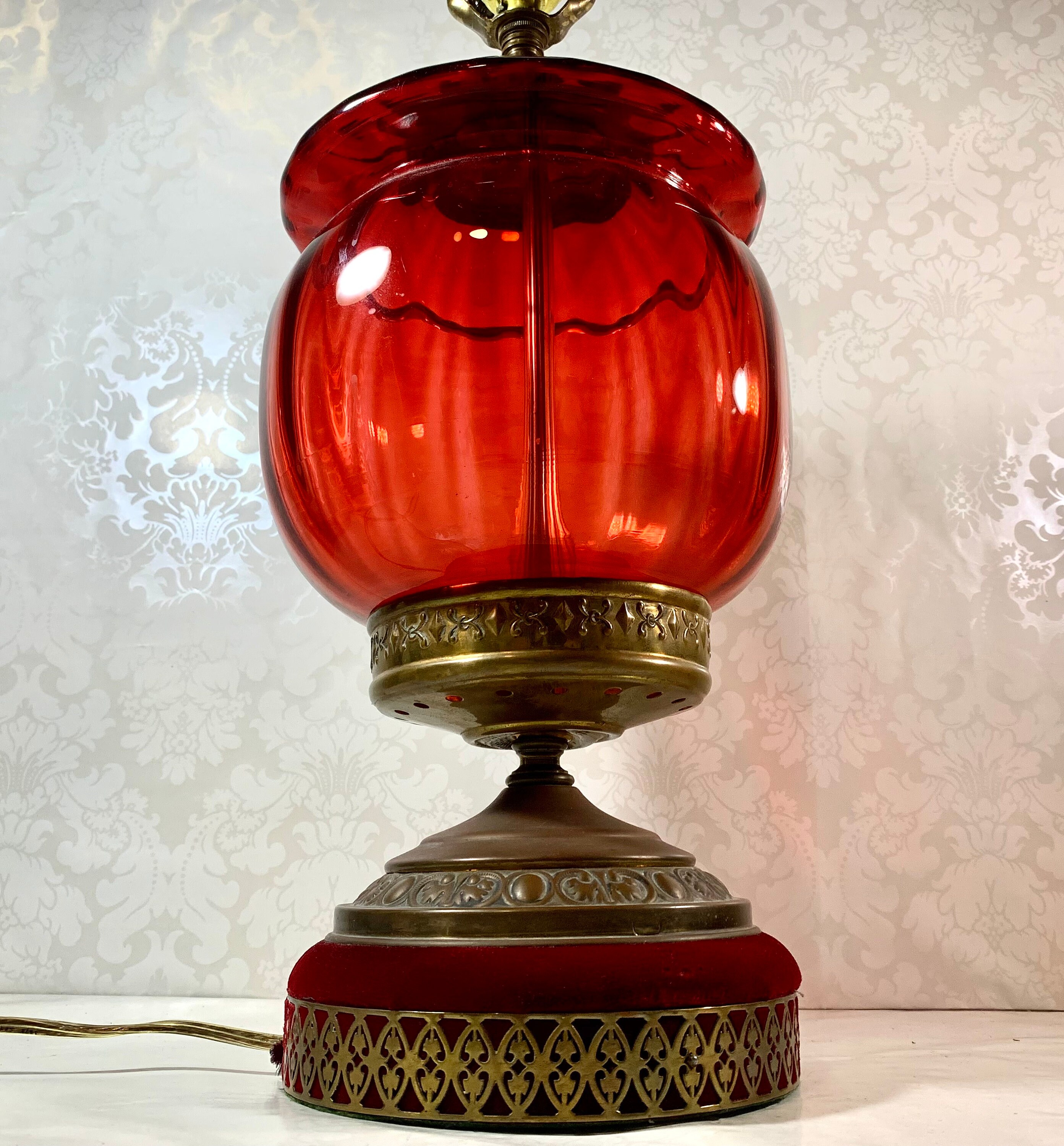 Antique 1800s Victorian Table Lamp Converted From Oil to Electric ...