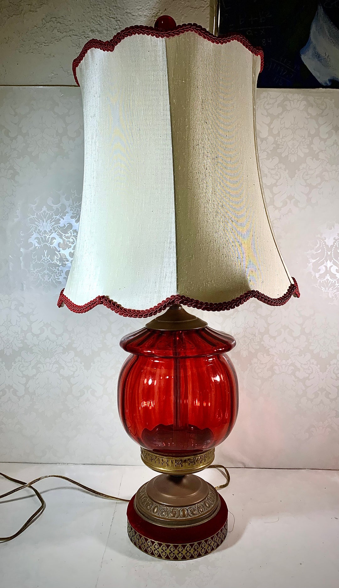 Antique 1800s Victorian Table Lamp Converted From Oil to Electric ...