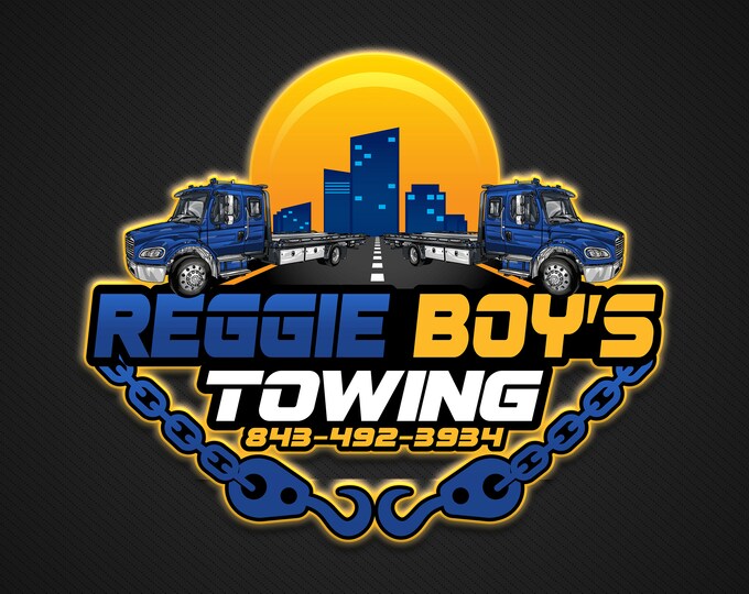 Towing Truck Logo, Roadside Assistance Logo, Towing Chain Svg, Tow ...