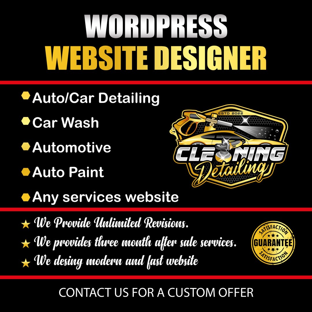 I Will Design Car Detailing, Auto Detailing, Car Wash, Automotive and ...