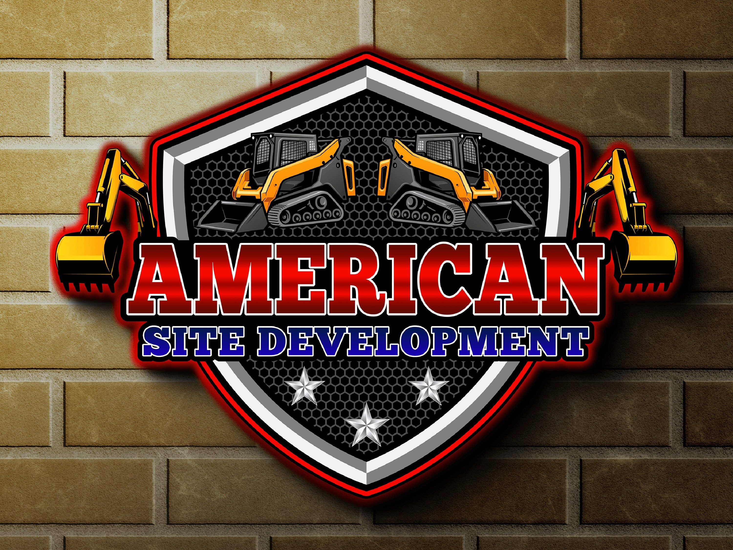 Excavator Heavy Equipment Construction Logo Earth Digging Logo Skid ...