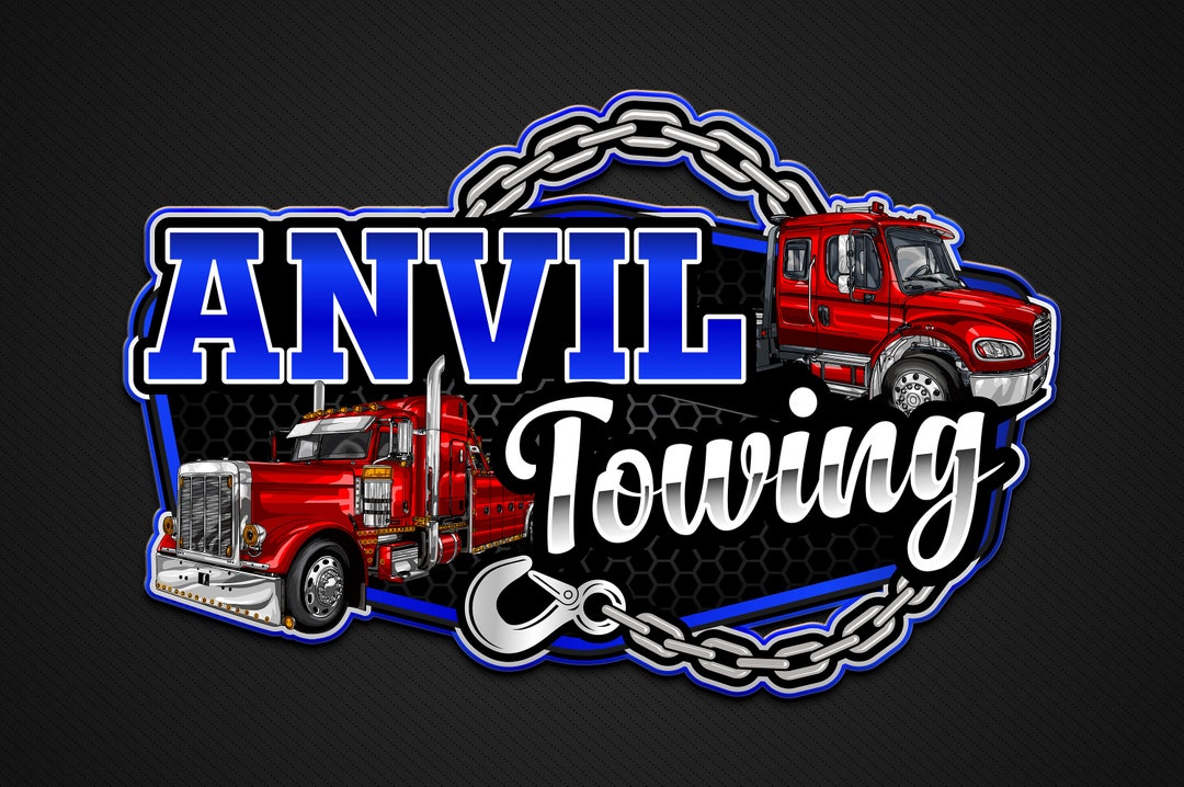 Towing Truck Logo, Roadside Assistance Logo, Towing Chain Svg, Tow ...