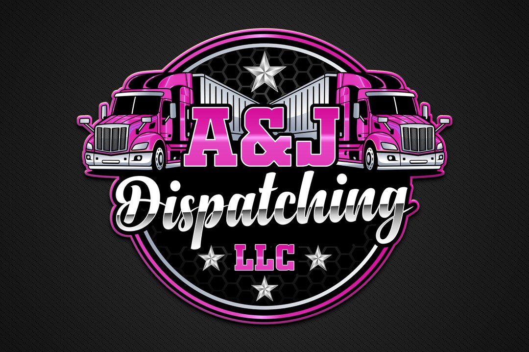 Transport Trucking Logistics Dispatching Shipping Logo Woman Driver ...