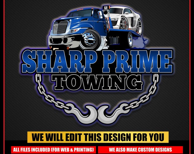 Towing Truck Logo, Towing Logo Template, Towing Chain Svg, Tow Truck 18 ...