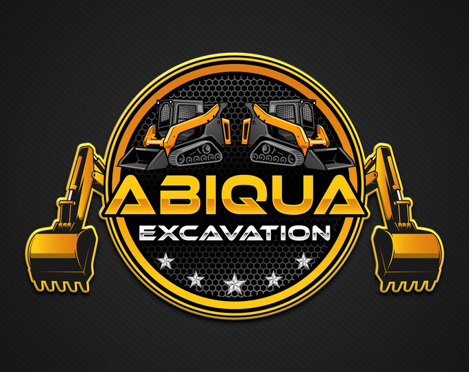 Excavator Heavy Equipment Construction Logo Earth Digging Logo Skid ...