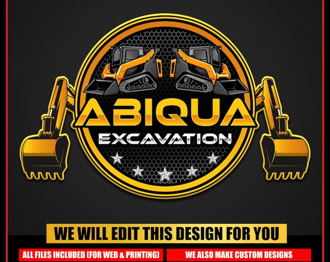 Excavator Heavy Equipment Construction Logo Earth Digging Logo Skid ...