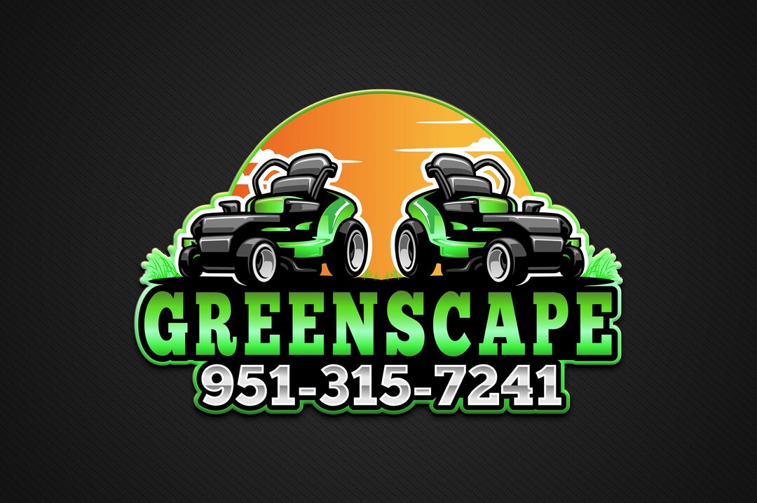 Landscaping Services Logo, Lawncare Logo, Lawn Mowing Logo, Gardener ...