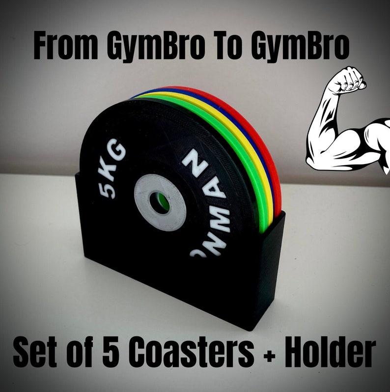 GYMBRO Coasters Coasters Set Gift Weight Plate Coaster Set Gift ...