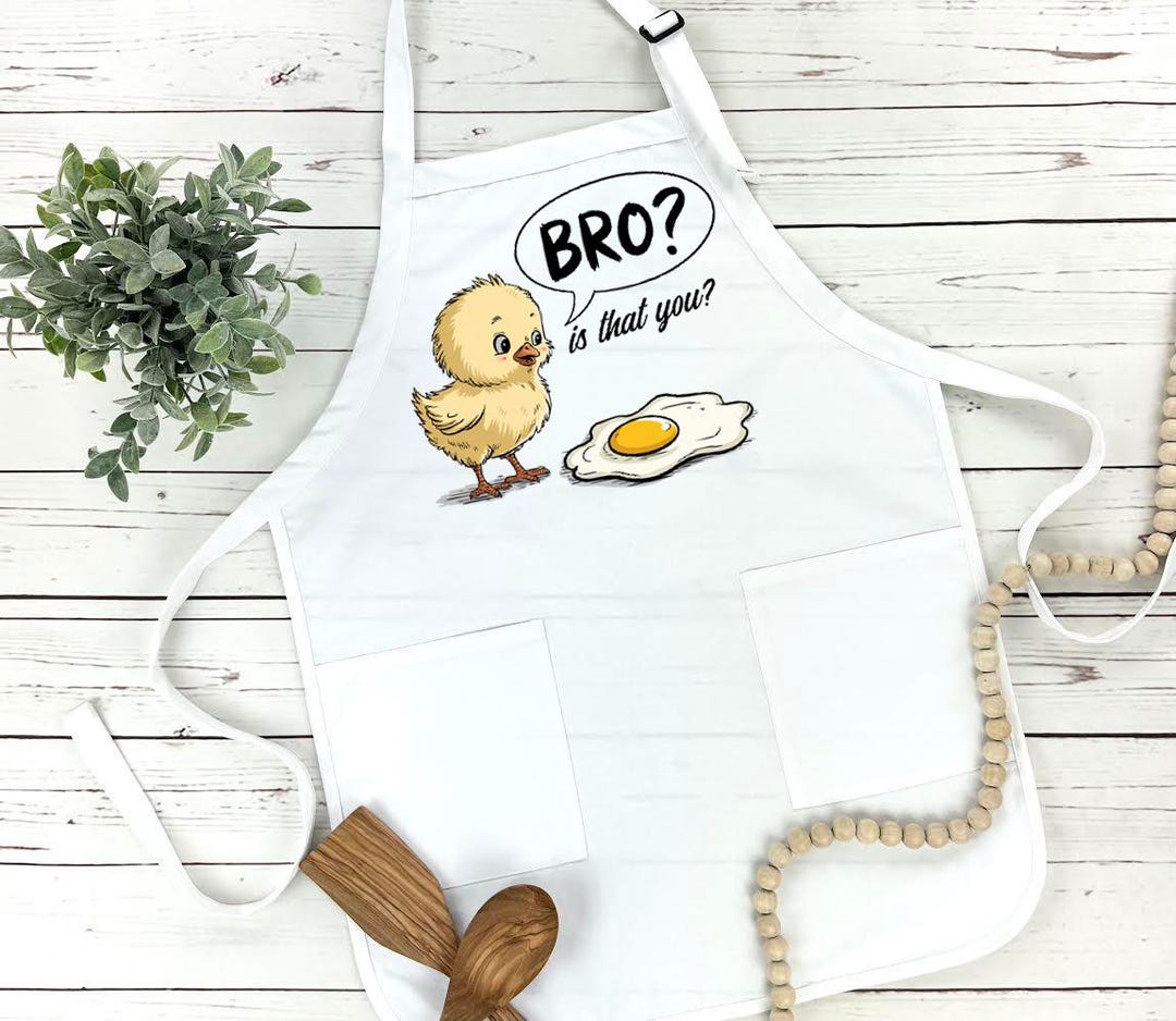 Funny Chick and Egg Kitchen Apron: Bro is That You Meme Apron - Etsy