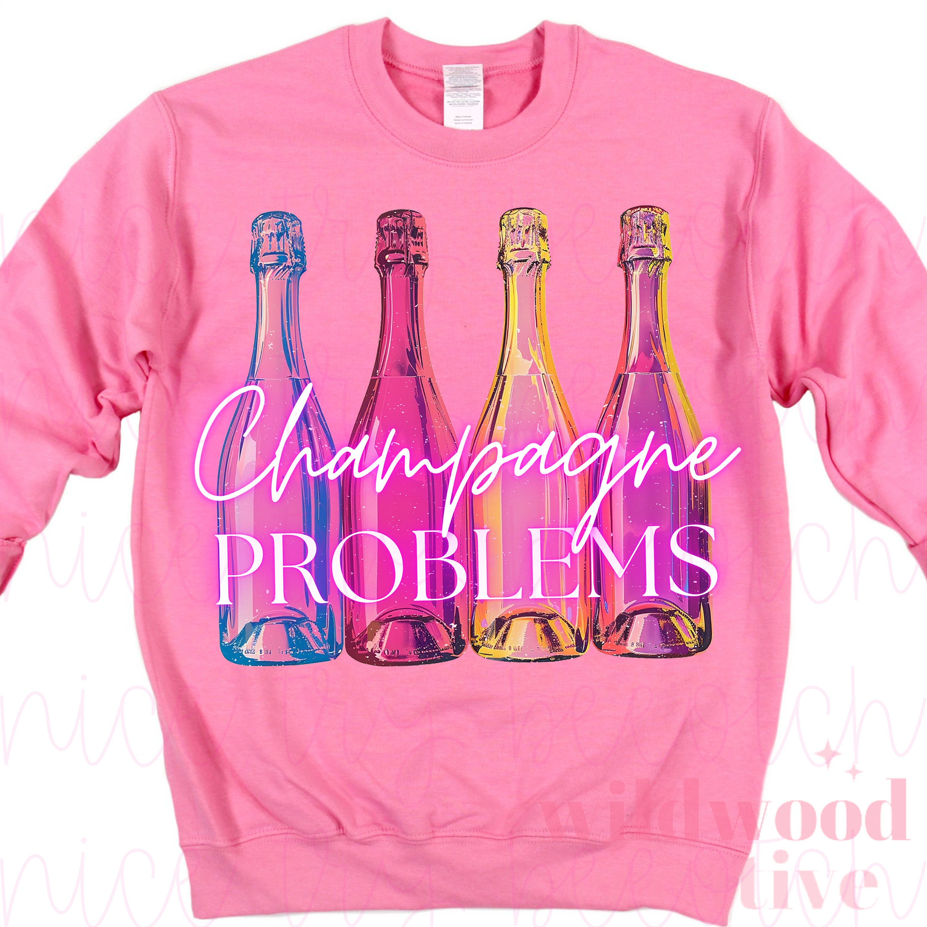 Champagne Problems PNG, Neon, Bubbly PNG, Rose All Day, Fizz Clink Pop ...