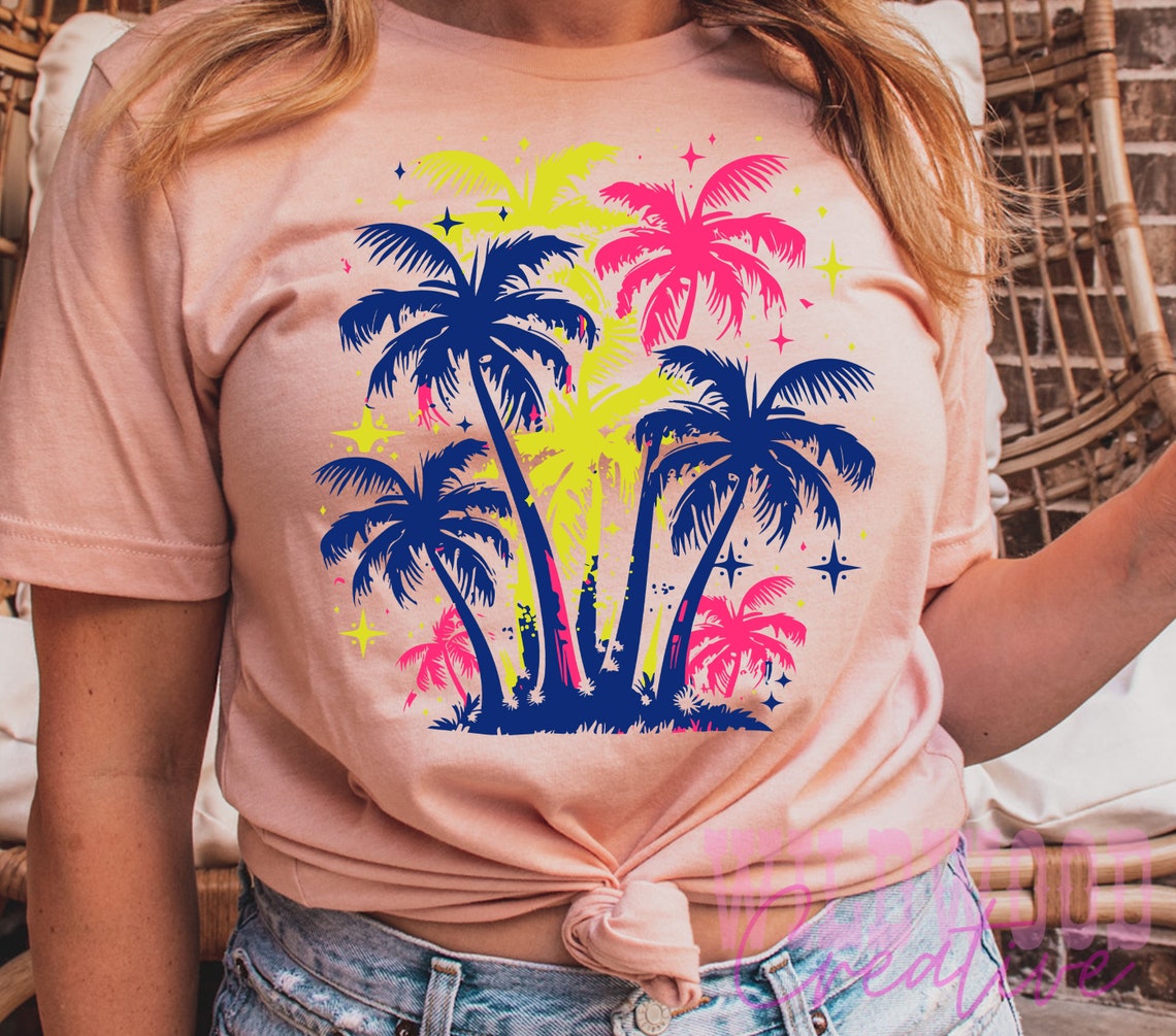 Summer PNG, Palm Tree Png, Screenprint, Preppy, Sunshine Png Comfort ...