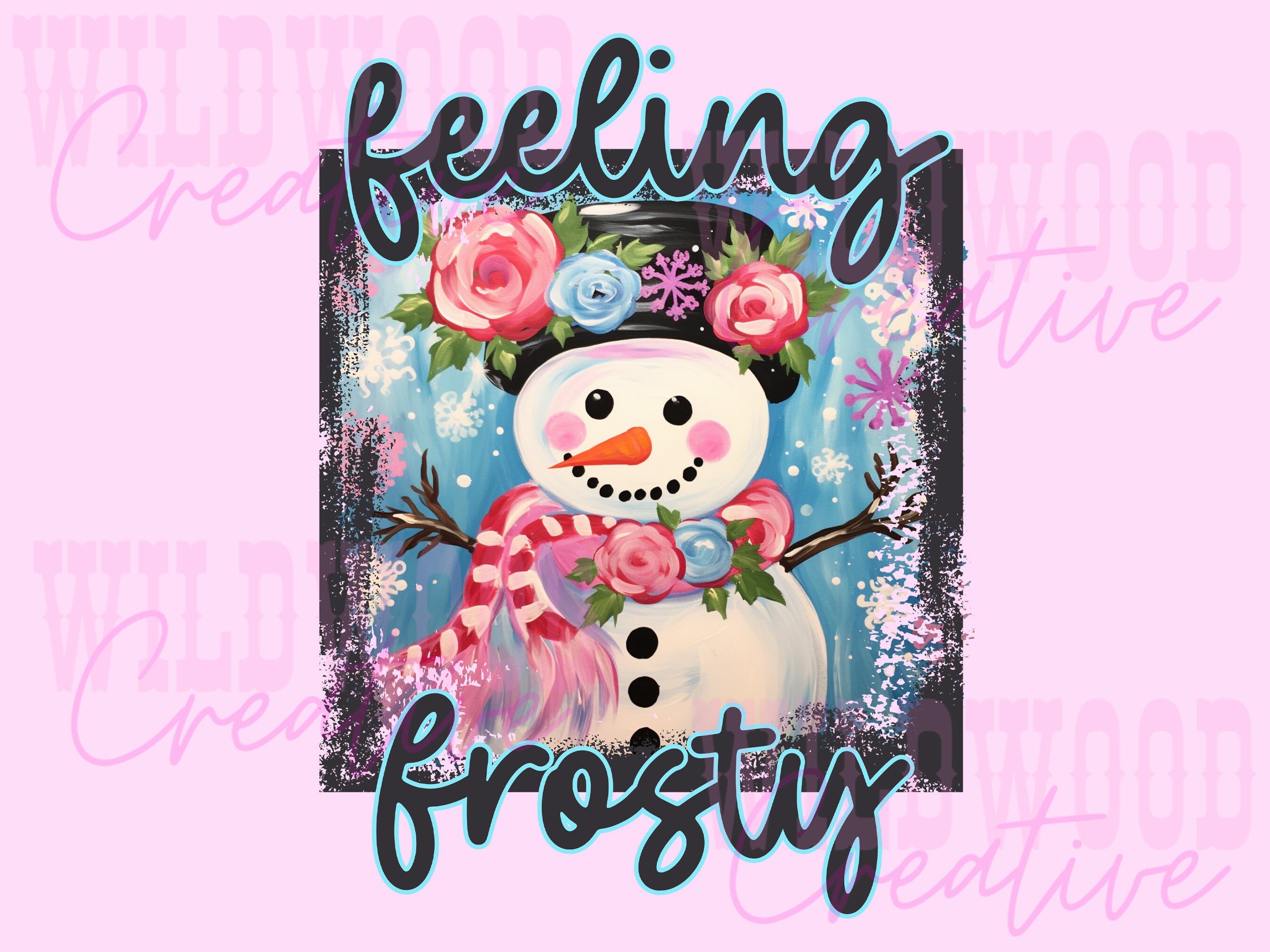 Snowman PNG, Feeling Frosty, Winter, Cute Holiday Shirt, Sublimation ...