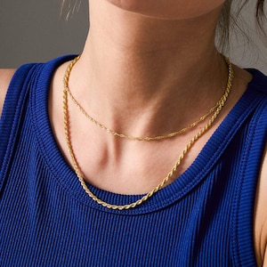 14K Gold Chain Necklace, Twist Chain, Paperclip Chain, Snake Chain ...
