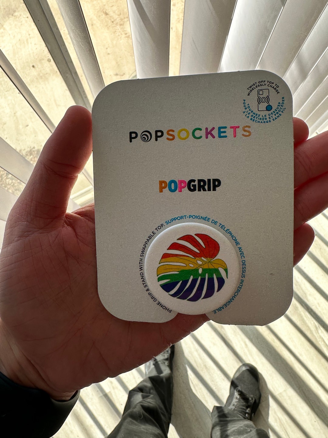 Rainbow Monstera Leaf Popsocket Vibrant Design for Plant - Etsy