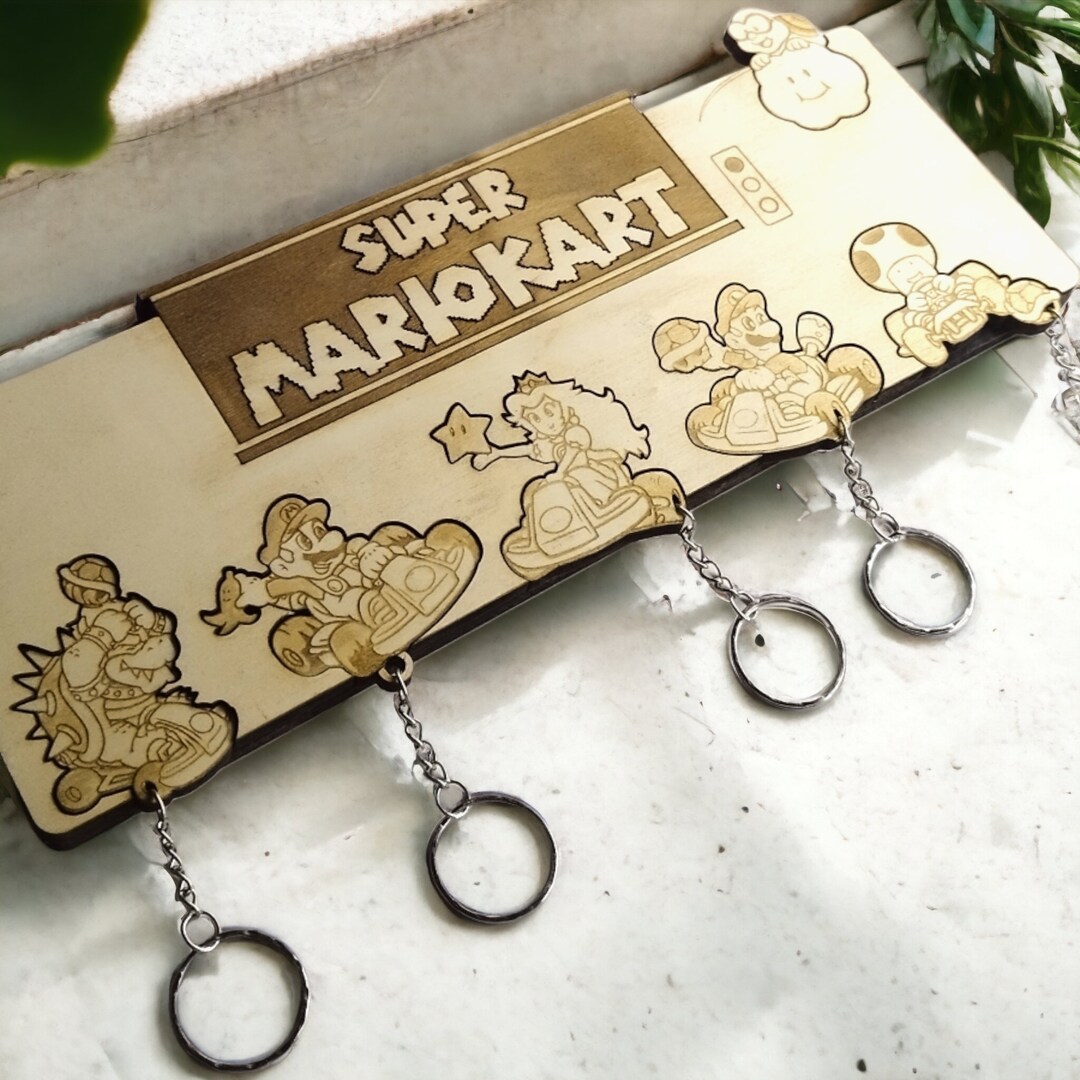 Super Mario Kart Keychain Wall Mount Home Decor - Etsy