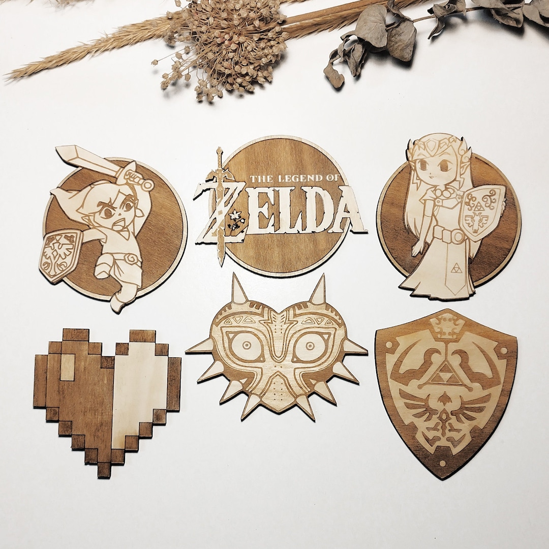Set of 6 the Legend of Zelda Wooden Coasters Home Decor - Etsy
