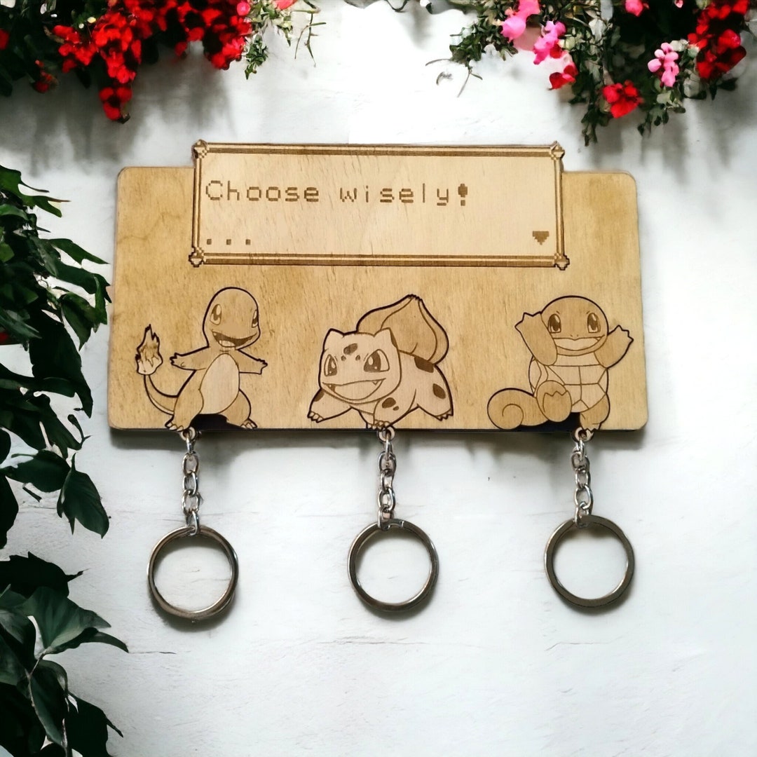 Pokemon choose Wisely Wall Mounted Key Holder - Etsy