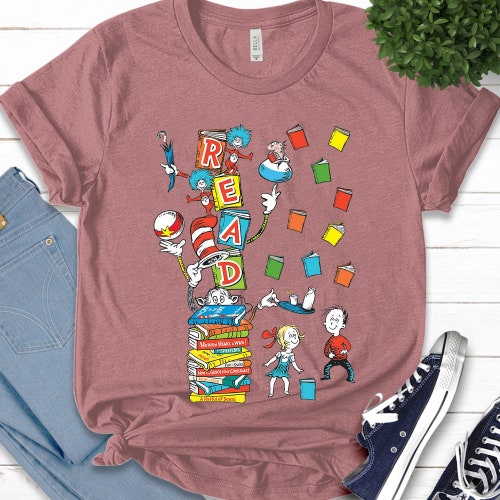 Peace Love Read Inspired Love Reading Shirt Teacher Dr Euss - Etsy