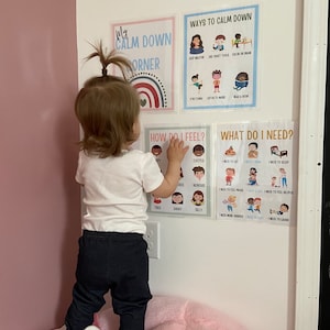 Calm Down Corner Printables, Montessori Digital Posters, Educational ...