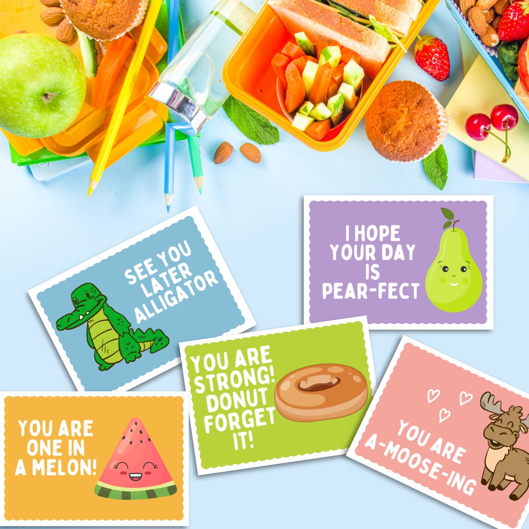 Lunch Box Notes for Kids, Lunch Notes for Toddlers, Motivational Quotes ...