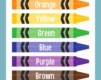 Colors Poster Set: Educational Prints for Playroom or Nursery (digital ...