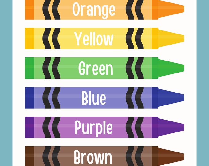 Colors Posters Printable, Educational Printable, Playroom Printable Art ...