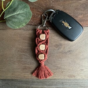 Macrame Custom Name Keychains, Handmade Personalized Keychain, Mama ...